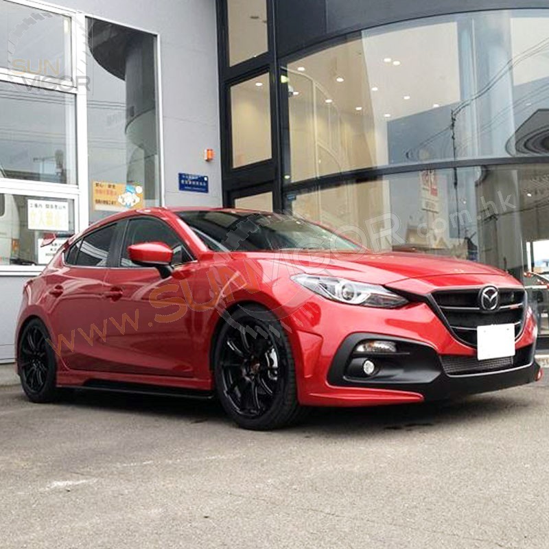 Sun Vigor Online | 13-16 Mazda3 [BM] 5-Door KnightSports Side Skirt ...